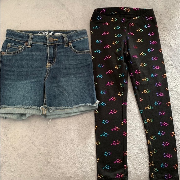 Cat & Jack | Bottoms | Cat And Jack Jean Shorts Leggings | Poshmark